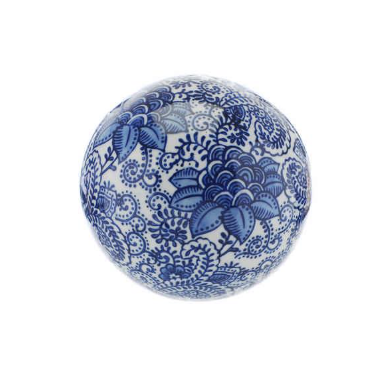 Blue Lotus Decorative Ball - 2 Sizes - Gracie Jaynes