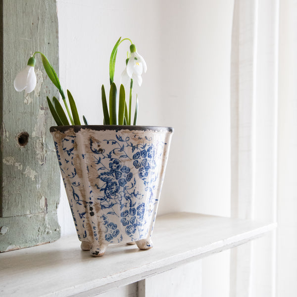 Dutch Blue Flower Pot - Gracie Jaynes